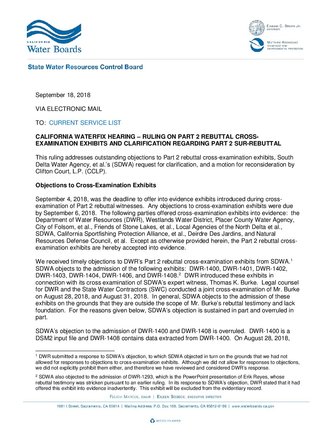 20180918_cwf_ruling ~ MAVEN'S NOTEBOOK | California Water News Central