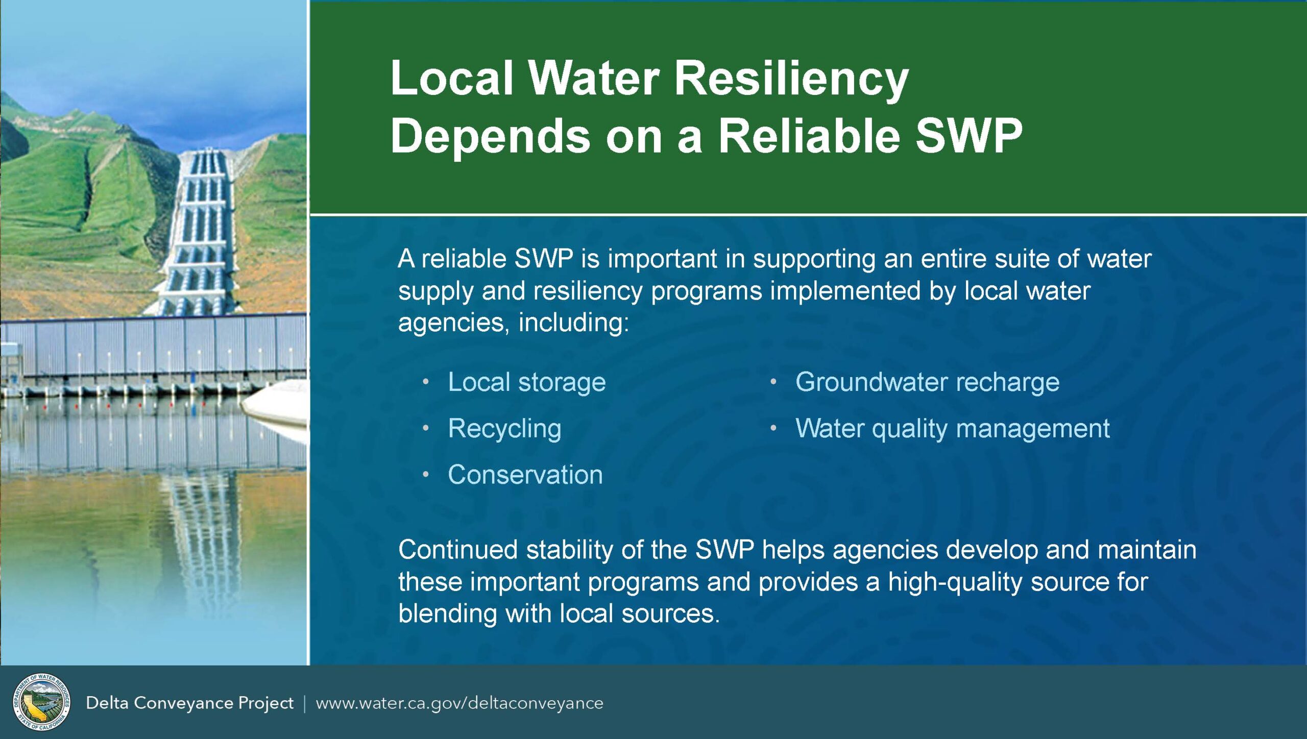 DELTA CONVEYANCE PROJECT: State Water Project operations and Delta ...
